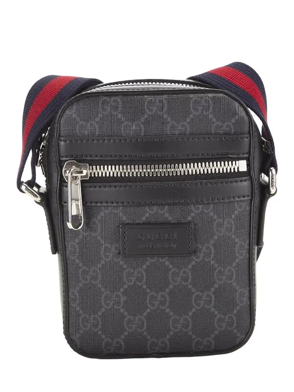Gucci Gg Supreme Web Messenger - Black