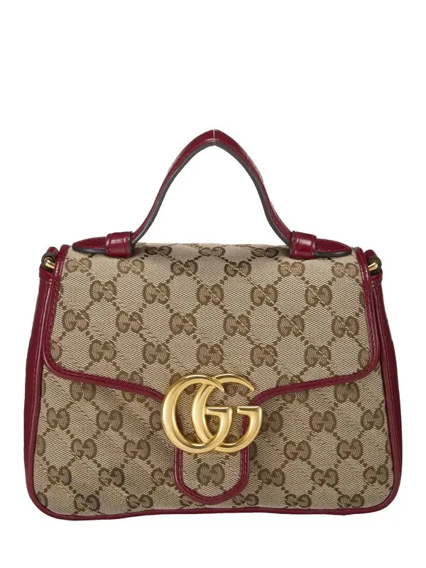 Gucci Gg Marmont Top Handle Bag - Red