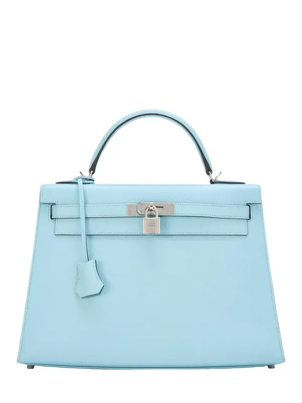 Hermès Epsom Kelly Sellier 32 - Blue Atoll