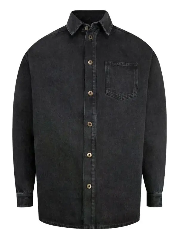 Loewe Anagram-embroidered Overshirt - Black
