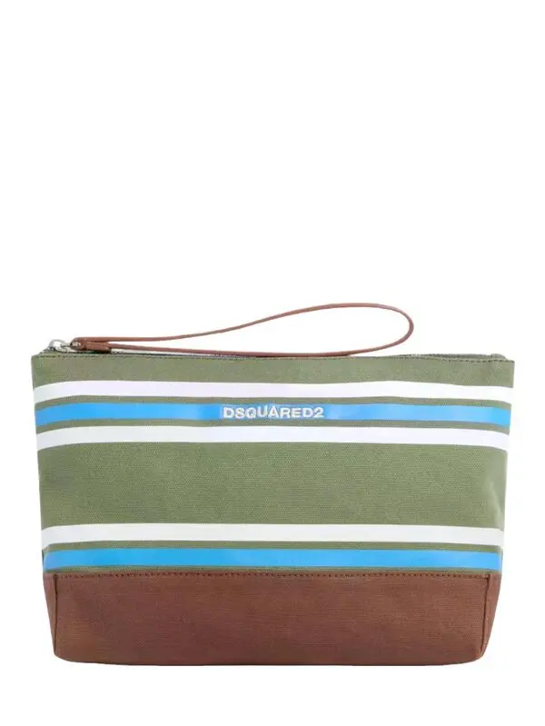 Dsquared2 Striped Makeup Bag - Green