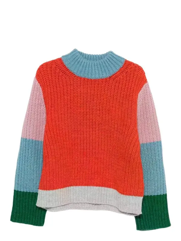 Essentiel Antwerp Colour-block Knit Sweater - Red