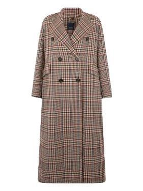 Max Mara Double-breasted Check Coat - Brown
