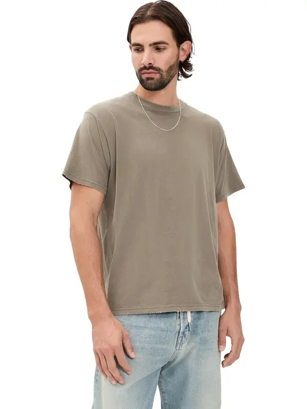 John Elliott Folsom Cropped Tee - Washed Oak