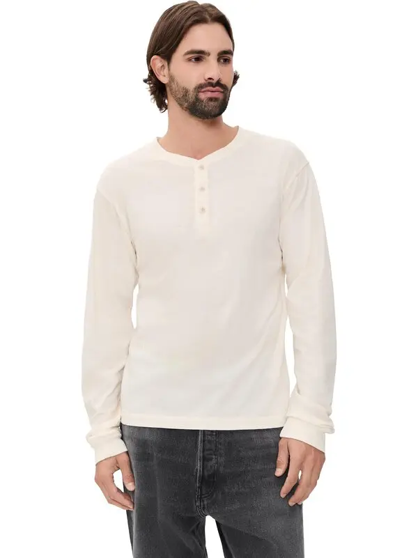 John Elliott Air Spun Henley - Salt