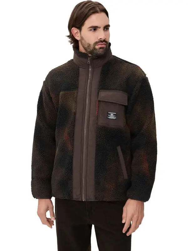Alpha Industries Houston Relaxed Fit Fleece Jacket - Hickory