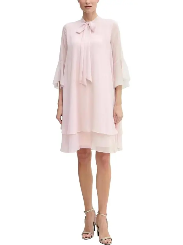 JOOP! Mini Denia Pussy-bow Tiered Dress - Pink