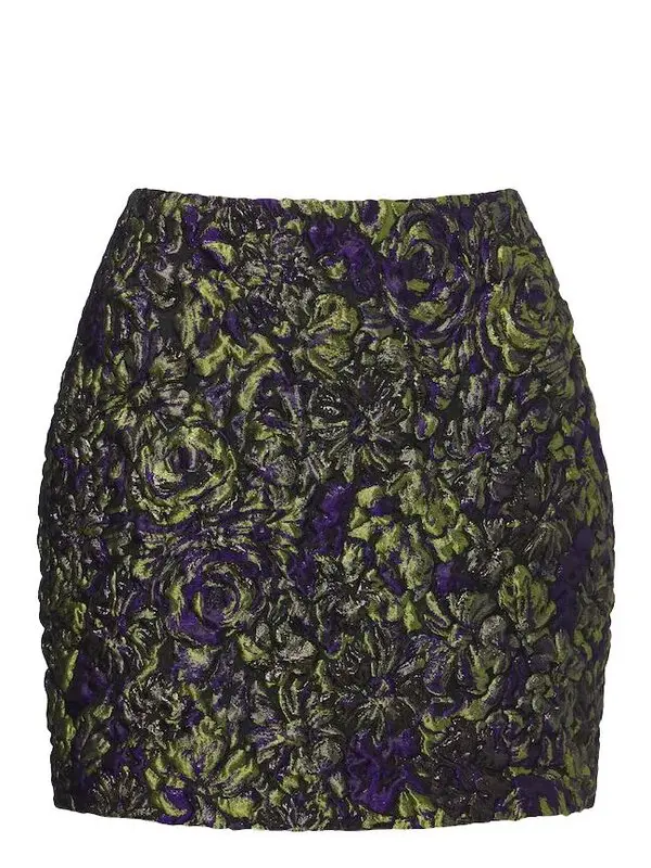 Balmain Cloqué Jacquard Miniskirt - Multicoloured