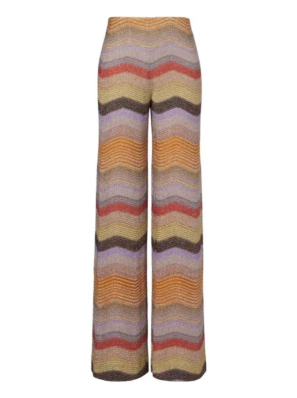 Missoni Wave Lamé Wide-leg Pants - Multicoloured