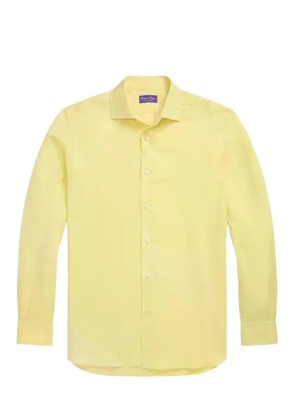 Ralph Lauren Purple Label Long-sleeve Spread-collar Shirt - Yellow