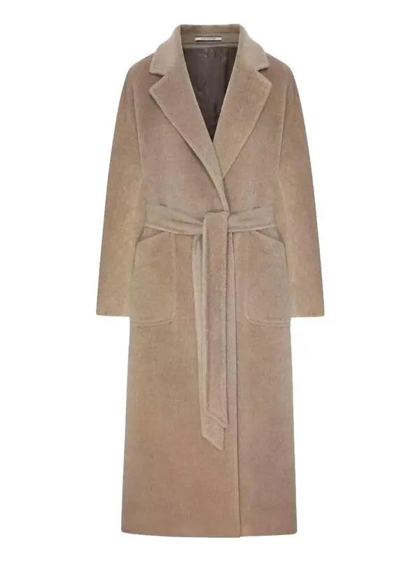 Tagliatore Belted Wool Coat - Neutrals