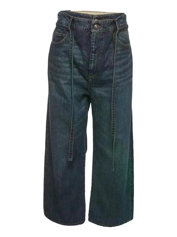Sportmax Belted Wide-leg Jeans - Blue
