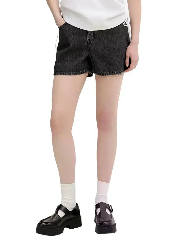 Karl Lagerfeld Logo-patch Denim Shorts - Grey