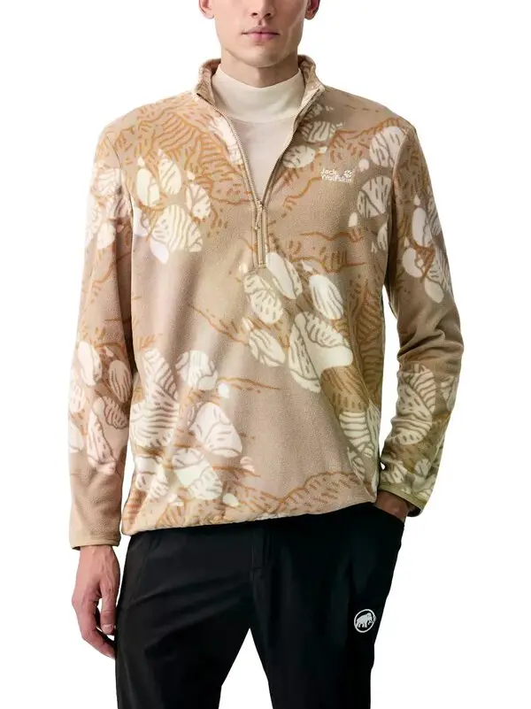 JACK WOLFSKIN Graphic-print Fleece Sweater - Neutrals