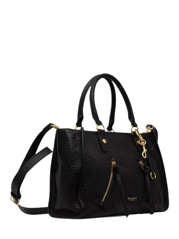 Marc O'polo Textured-leather Tote Bag - Black