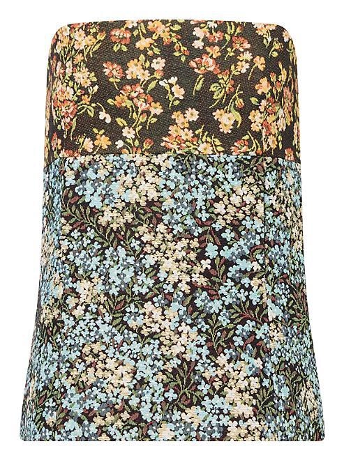 Dries Van Noten Ciliasa Bandeau Woven Top - Brown