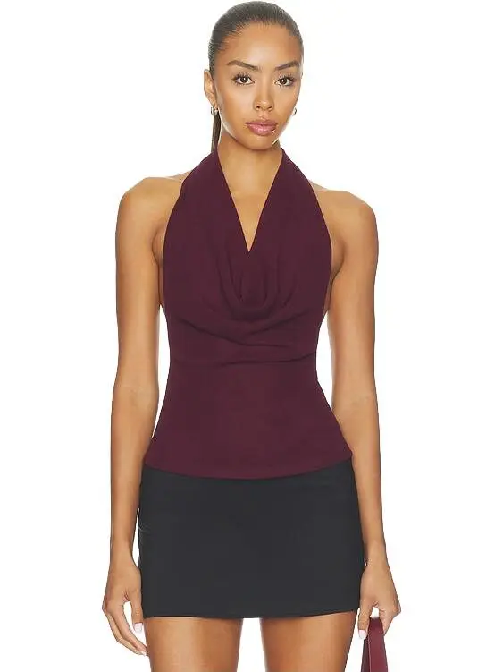 NIA Declan Top In Burgundy - Plum