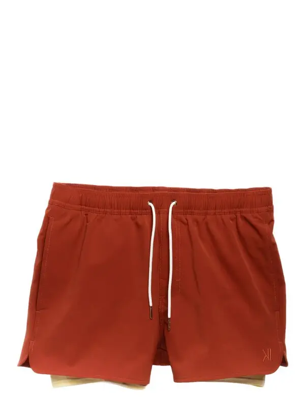 DUSKITTEN Eclipse Line Swim Shorts - Orange