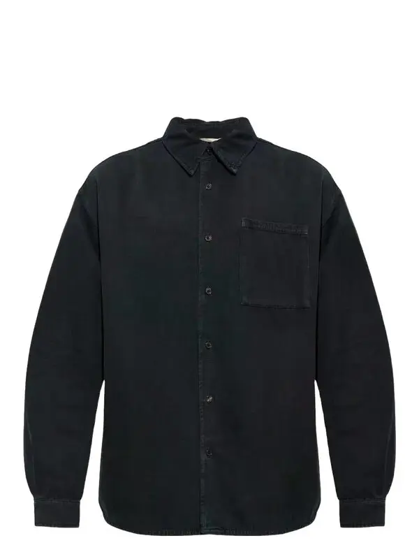 American Vintage Lycaz Chest-pocket Denim Shirt - Black