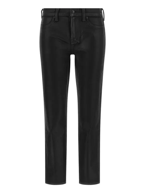 7 For All Mankind Leather Effect Jeans - Black