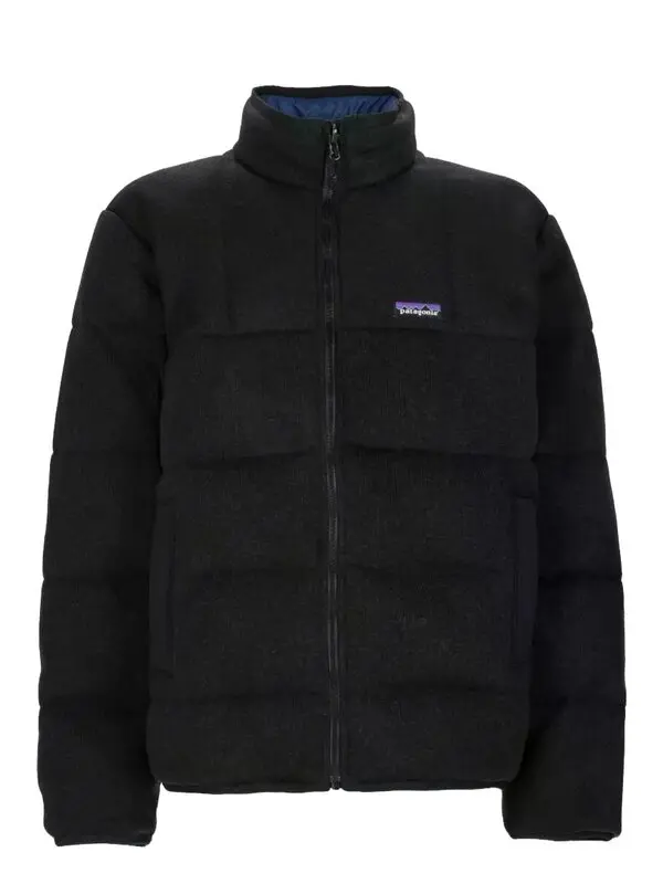 Patagonia Quilted Logo-patch Jacket - Black