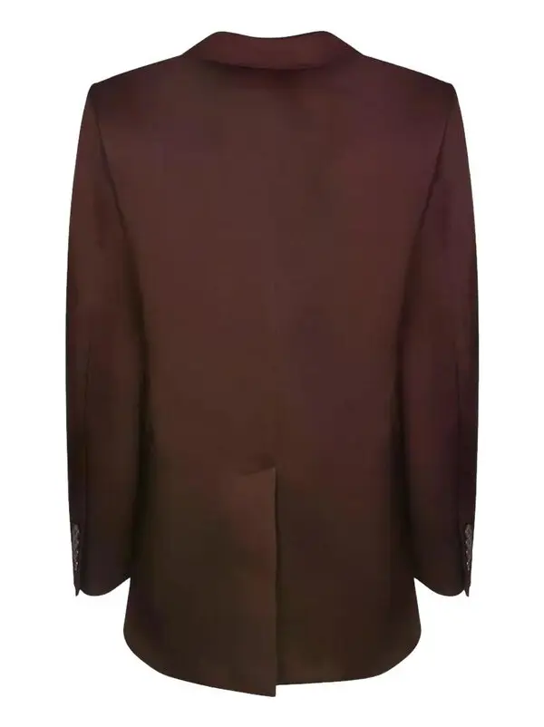 BLANCA VITA Peak-lapel Double-breasted Jacket - Brown