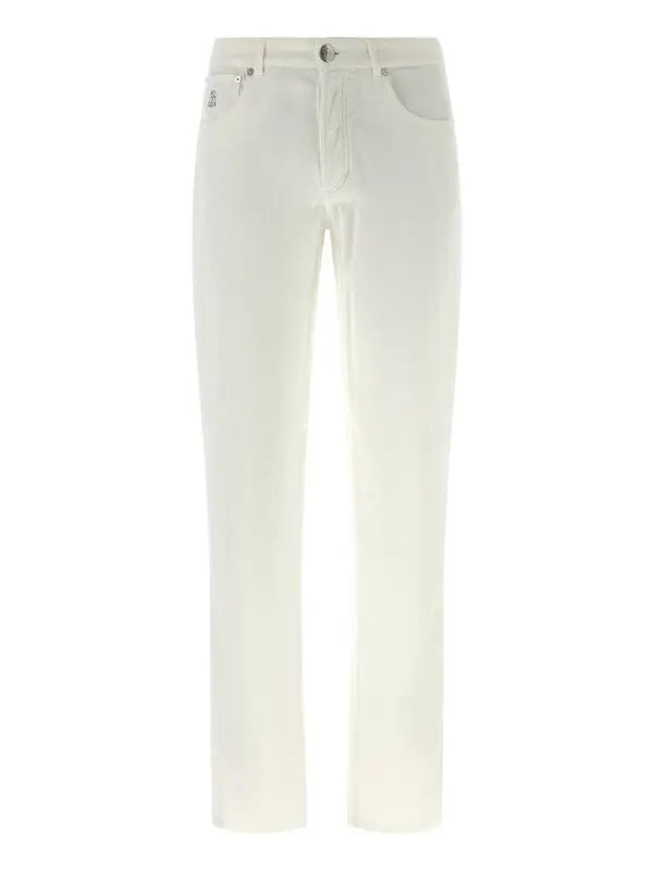 Brunello Cucinelli Velvet Pants - White