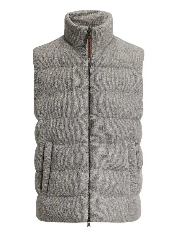 Polo Ralph Lauren Quilted Wool Sweater Vest - Grey