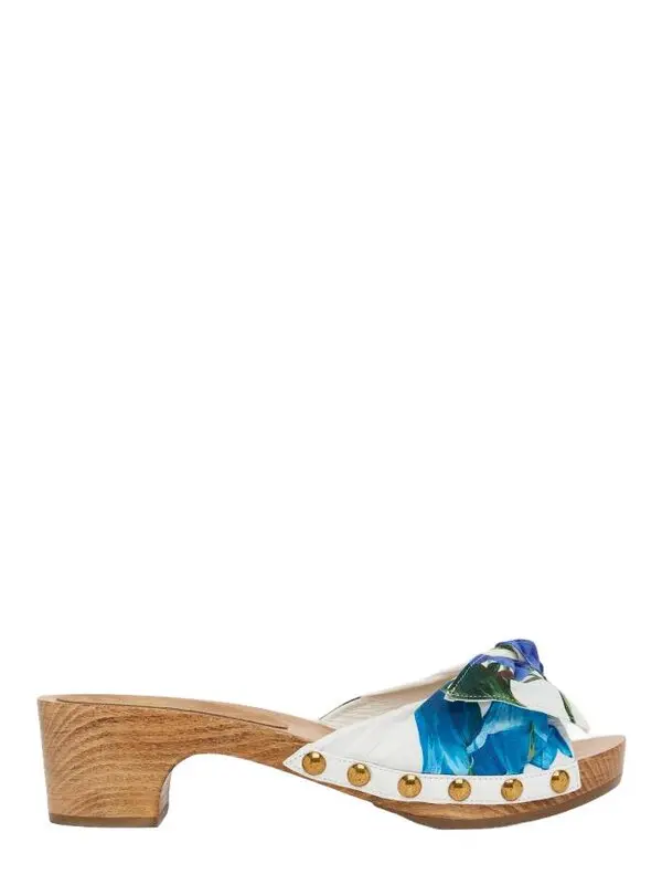 Dolce & Gabbana Floral Studded Platform Sandals - Multi
