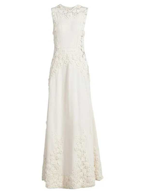 Ulla Johnson Genoveva Floral Embroidered Maxi Dress - Pristine