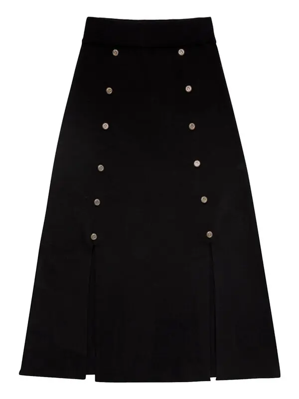 PERALUNA Blake Midi Knitted Skirt - Black