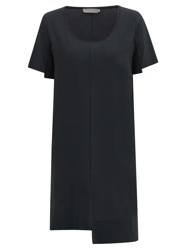 PERALUNA Fine Knitted Mini Summer Dress In Anthracite - Grey