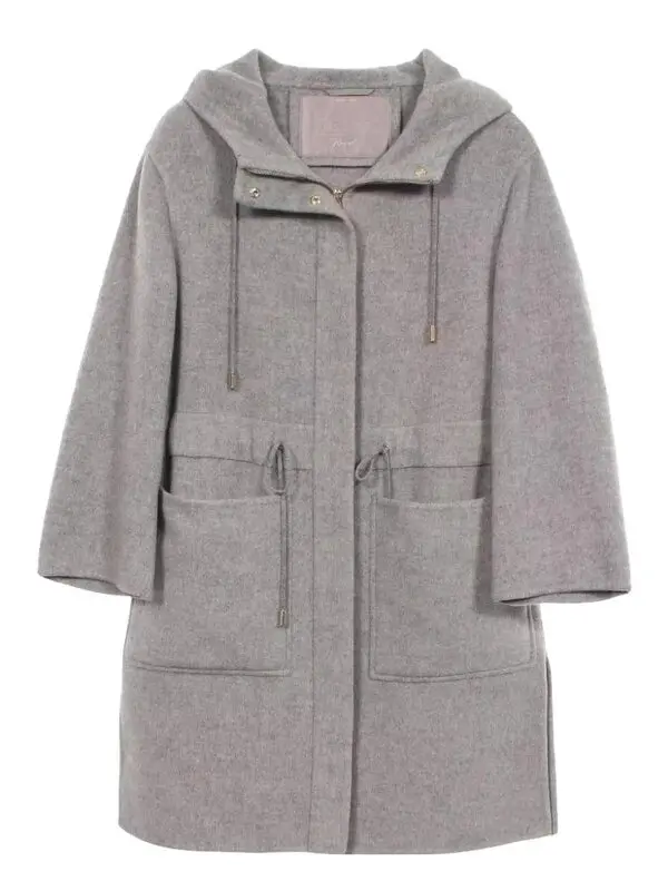 Herno 2010s Hooded Drawstring Coat - Grey
