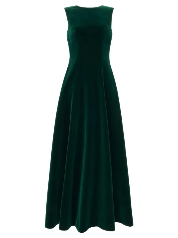 EMILIA WICKSTEAD Nodin Dress In Velvet - Green