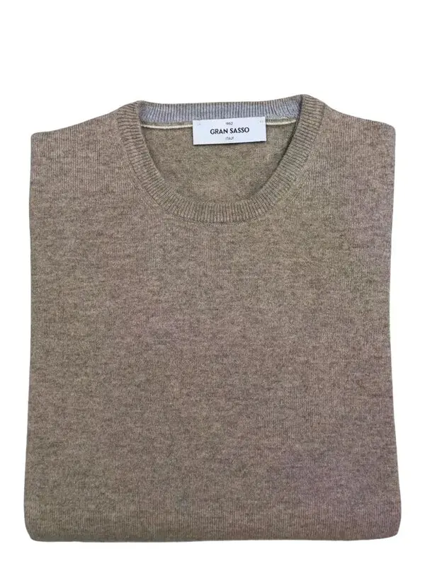GRAN SASSO Crew-neck Wool Sweater - Brown