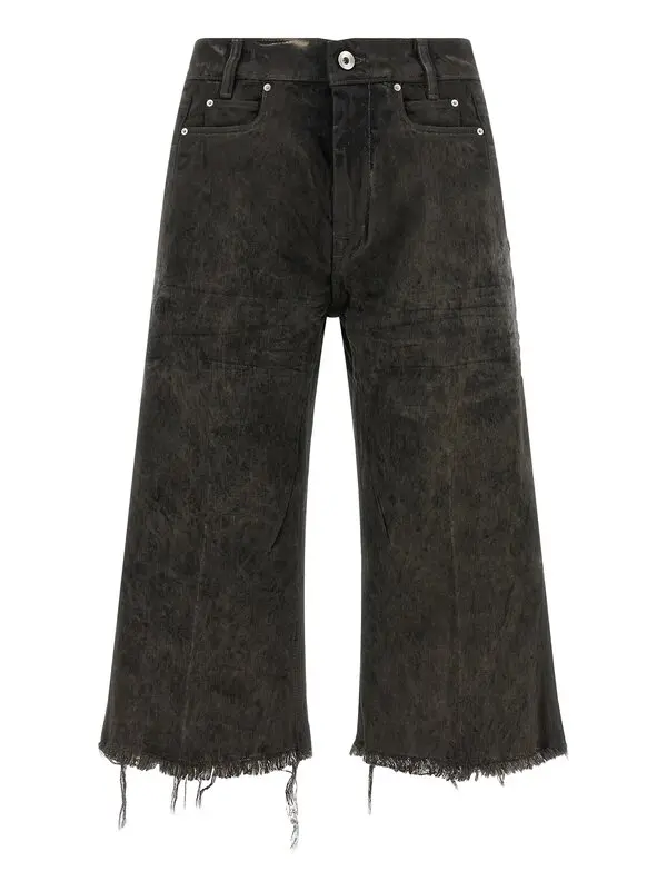 Rick Owens Bolan Cutoff' Bermuda Shorts - Gray