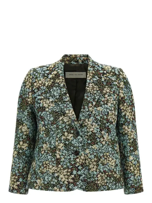 Dries Van Noten Bamis' Floral Jacquard Blazer - Multicolor