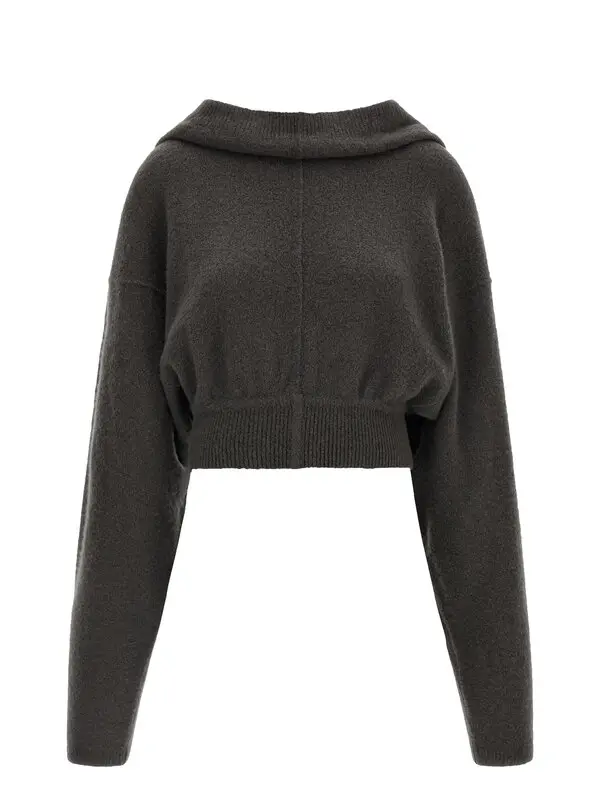 Rick Owens Tower Pull' Hoodie - Gray
