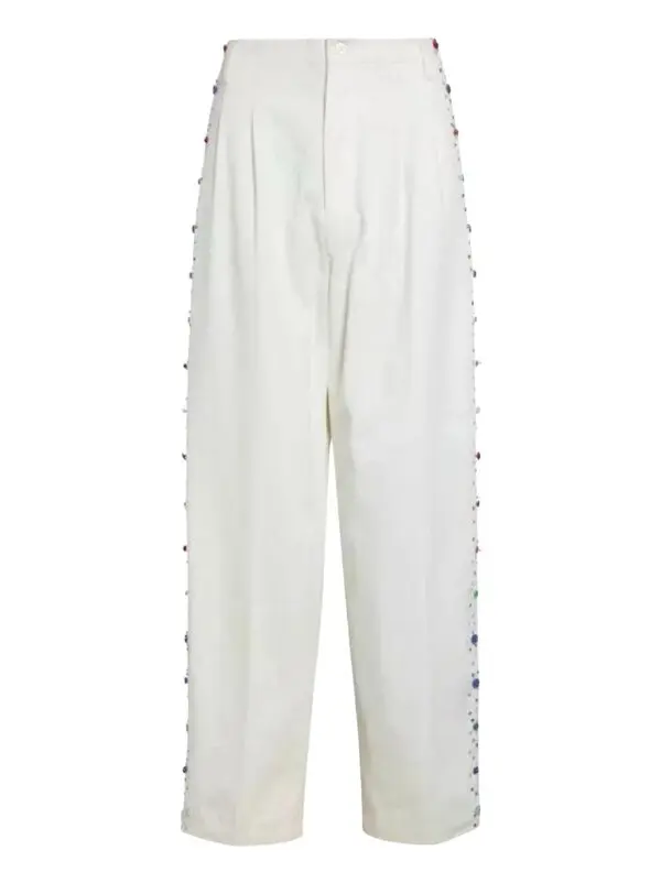 BODE Button Jar Pleated Trousers - Neutrals