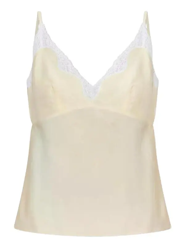 Posse Tabitha Lace-trim Top - Neutrals