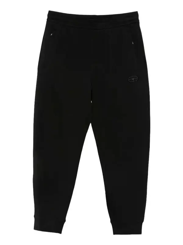 Emporio Armani Logo-embroidered Track Pants - Black