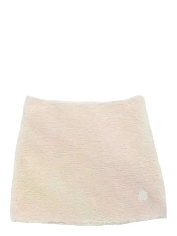 Moncler Fleece Logo-patch Mini Skirt - Neutrals