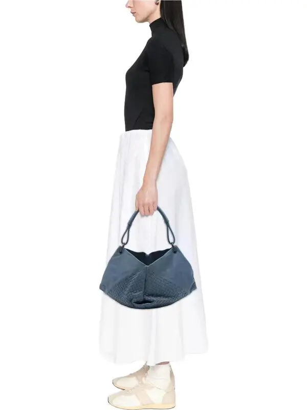 Bottega Veneta 2012-2026 Nappa Intrecciato Aquilone Fortune Cookie Hobo Bag - Blue