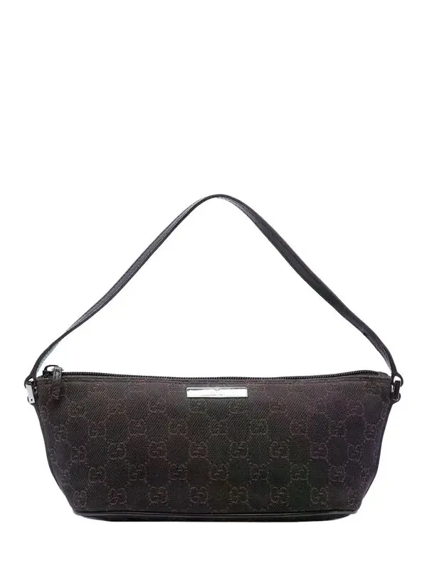 Gucci 2000-2015 Gg Denim Boat Shoulder Bag - Brown