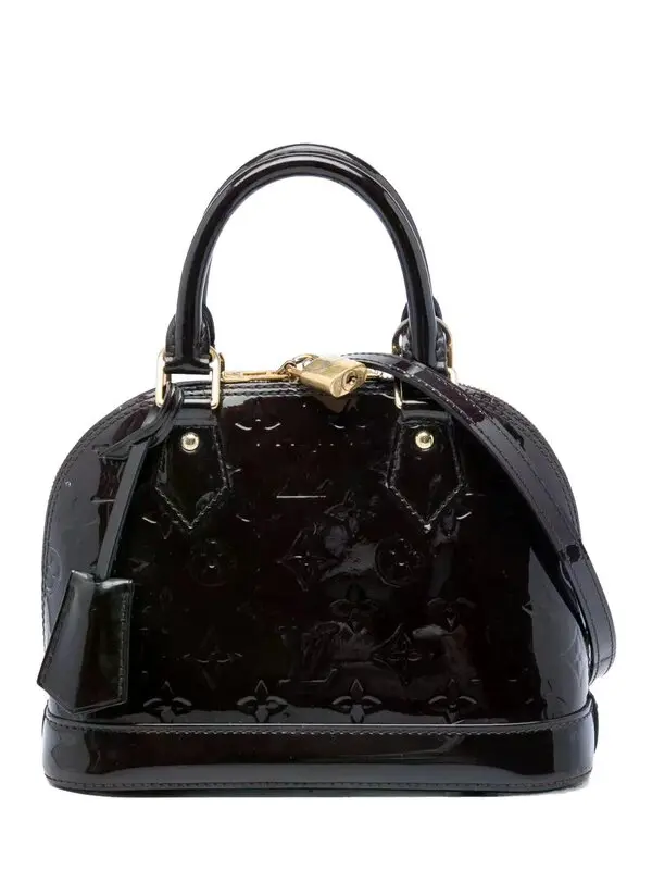 LOUIS VUITTON 2016 Monogram Vernis Alma Bb Satchel - Purple