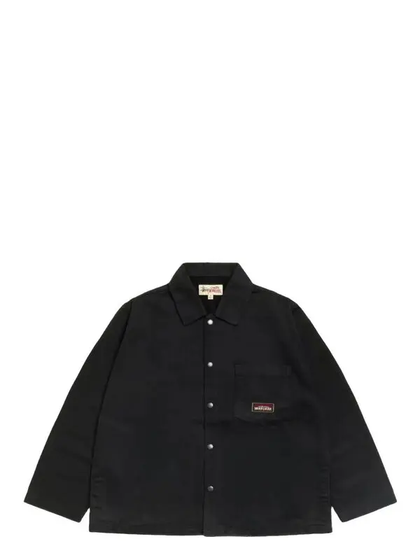 StÜssy Canvas Work Overshirt - Black