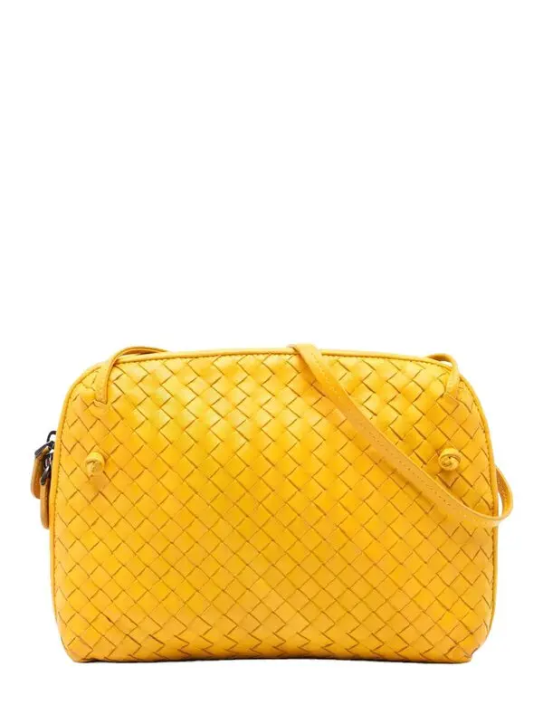 Bottega Veneta 2012-2026 Nappa Intrecciato Nodini Crossbody Bag - Yellow