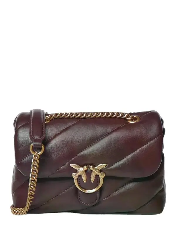 Pinko Small Love Bag Puff Maxi Quilt New Buckle Shoulder Bag - Red