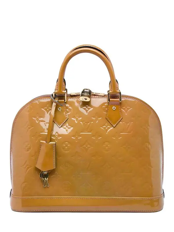 LOUIS VUITTON 2012 Monogram Vernis Alma Pm Handbag - Brown