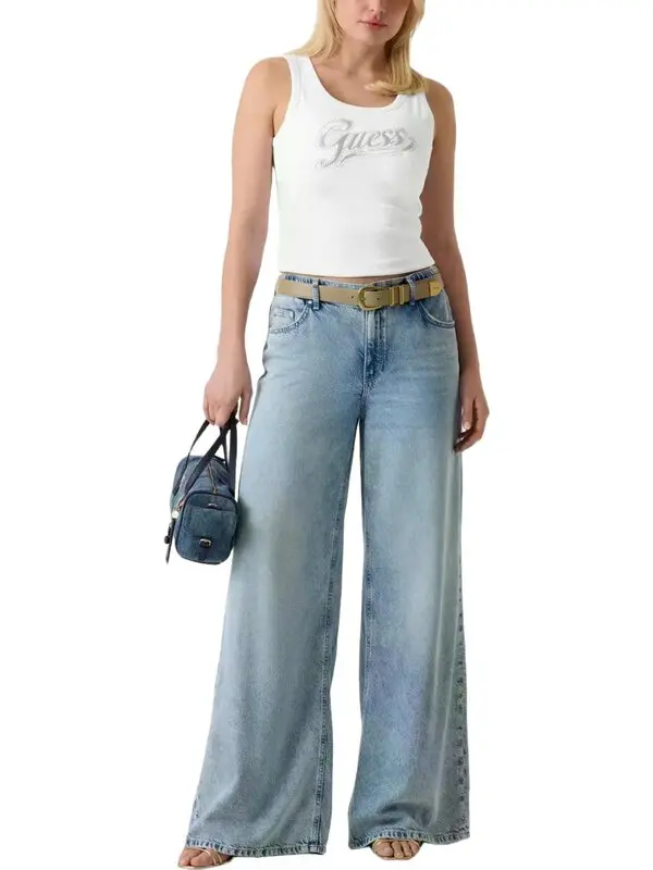 Guess Embroidered Logo Tank Top - White